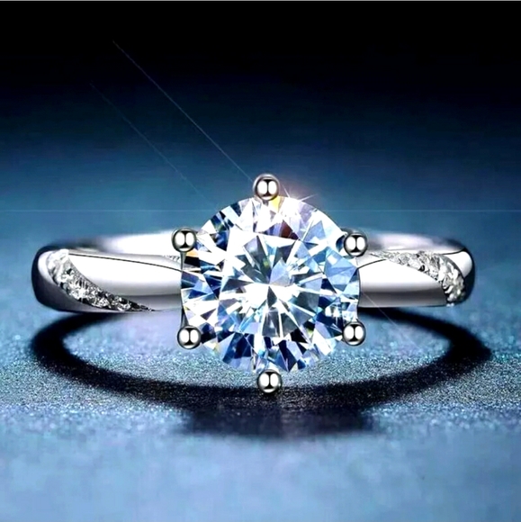 Jewelry | New Classic Silver Weddingengagement Ring | Poshmark